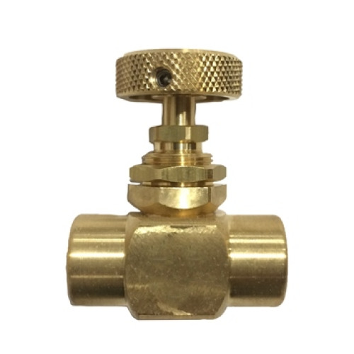 Needle Valve, 1/4" Female x 1/4" Female, Brass Panel Mount | Cryo Order
