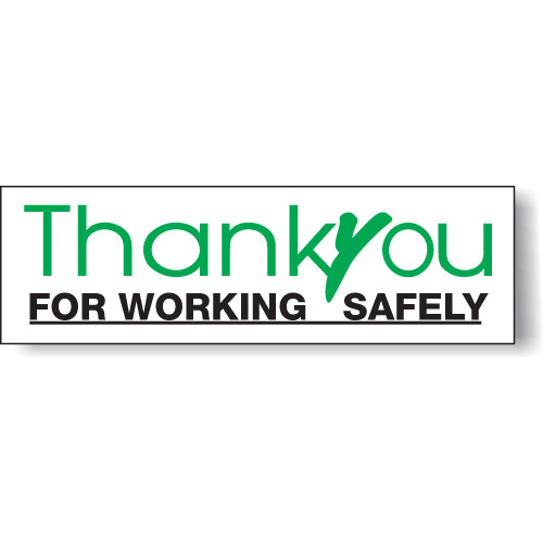 Safety Banner 4ft x 10ft: Thank You For Working Safely | Ratermann ...