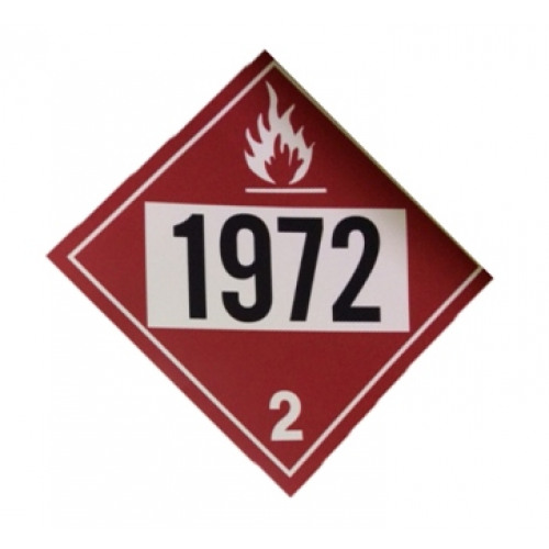 Hazmat Placard Removable Vinyl UN1972 Flammable, Class 2 | Ratermann ...