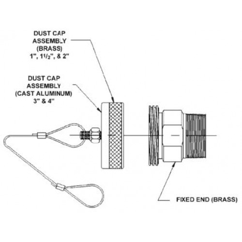 Carbon Dioxide Fixed End Assembly 1 1/2" | Ratermann Manufacturing Inc