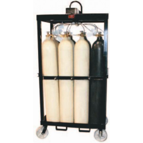 Cradle 12 Pack, Four Corner CGA580 Argon,Nitrogen with Flex Pigtails ...